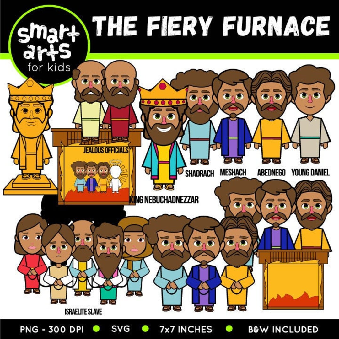 The Fiery Furnace Clip Art- Bible Based - Bible Characters - VBS ...