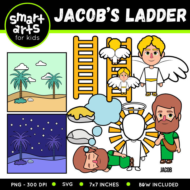 Jacob's Ladder Clip Art Bible Based Bible Characters - Etsy