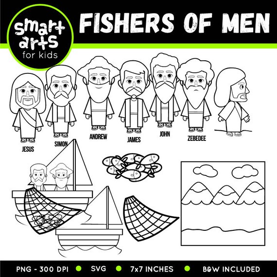 Black And White Clipart Bible Characters