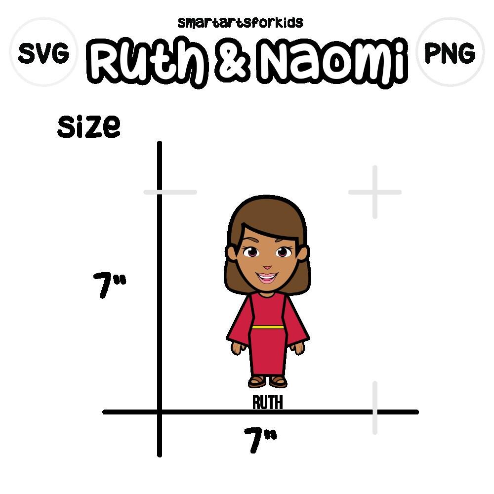 Ruth and Naomi Clip Art - Bible Based - Bible Characters - SVG Cricut ...