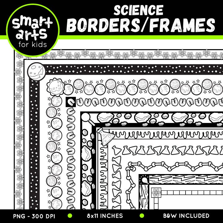 Science Borders Clip Art Borders Science Borders Science | Etsy Australia