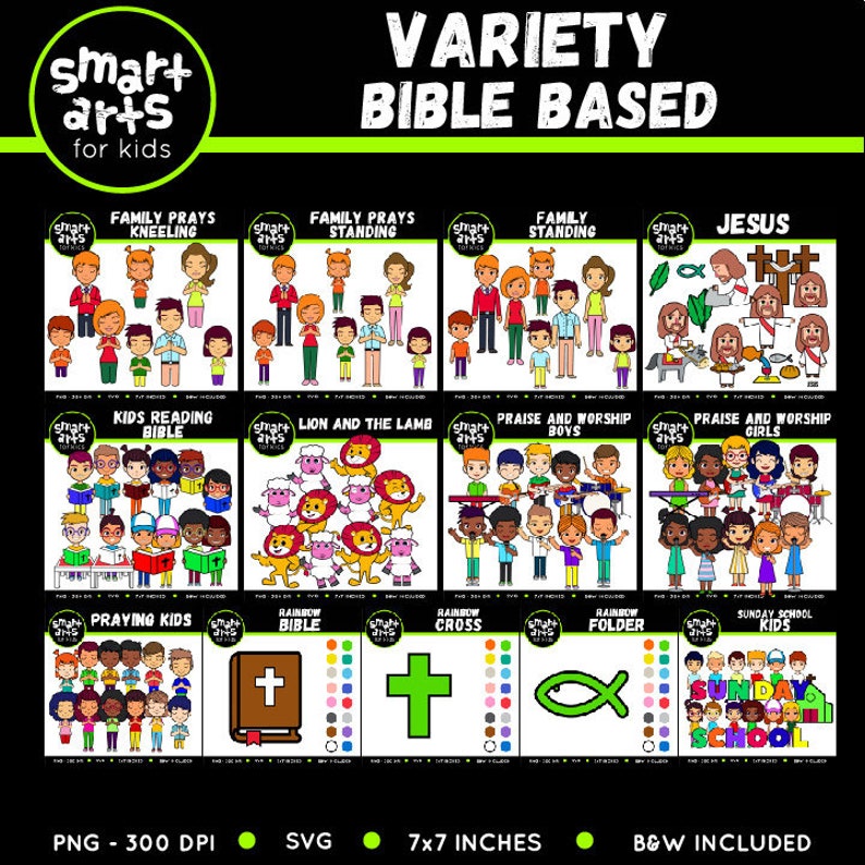 Variety Bible Based Clip Art Bundle Art for Kids Bible | Etsy