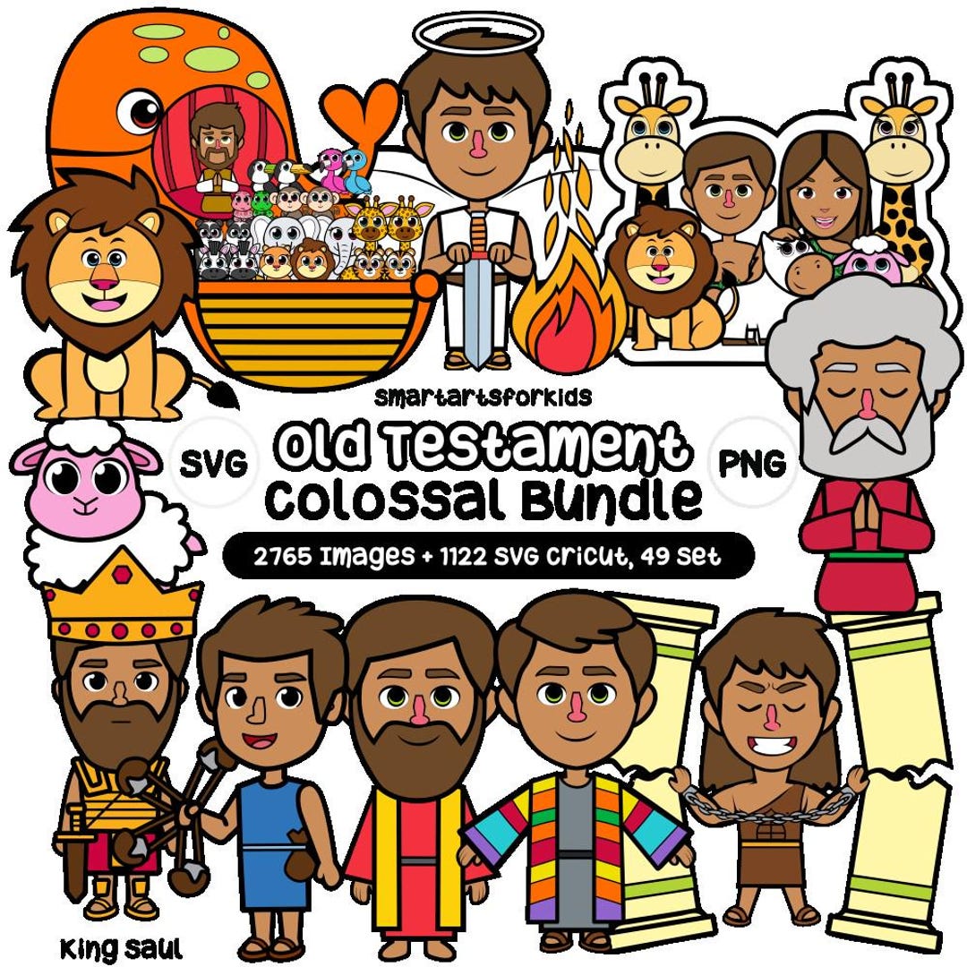 Old Testament Bible Stories Clip Art Bundle - Story for Kids - Bible ...