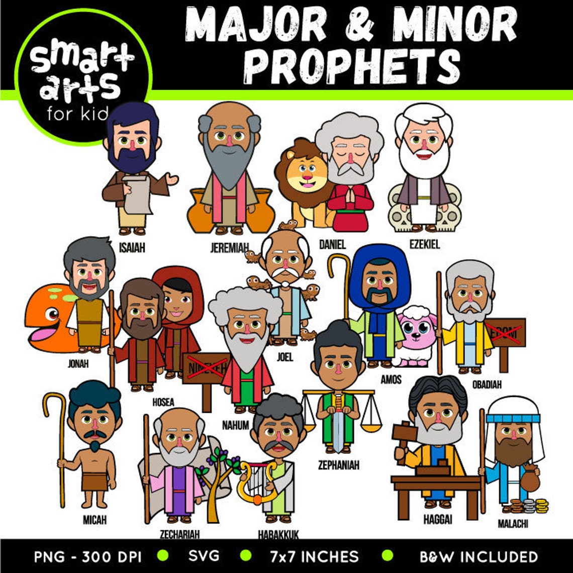 Major and Minor Prophets Clipart bible based bible | Etsy