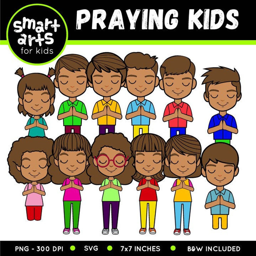 Praying Kids Clip Art - Bible Based - Bible Characters - SVG Cricut ...