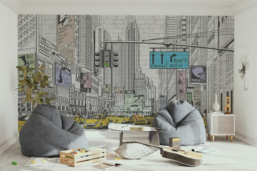 Panda Kids Room Wallpaper: Nursery Decor Wall Mural - Etsy