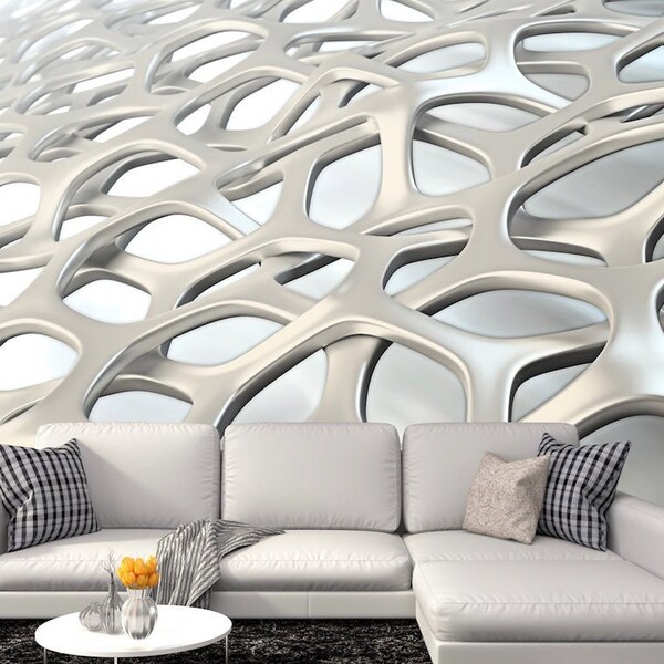 3d Geometric Wallpaper Wall Mural - Etsy