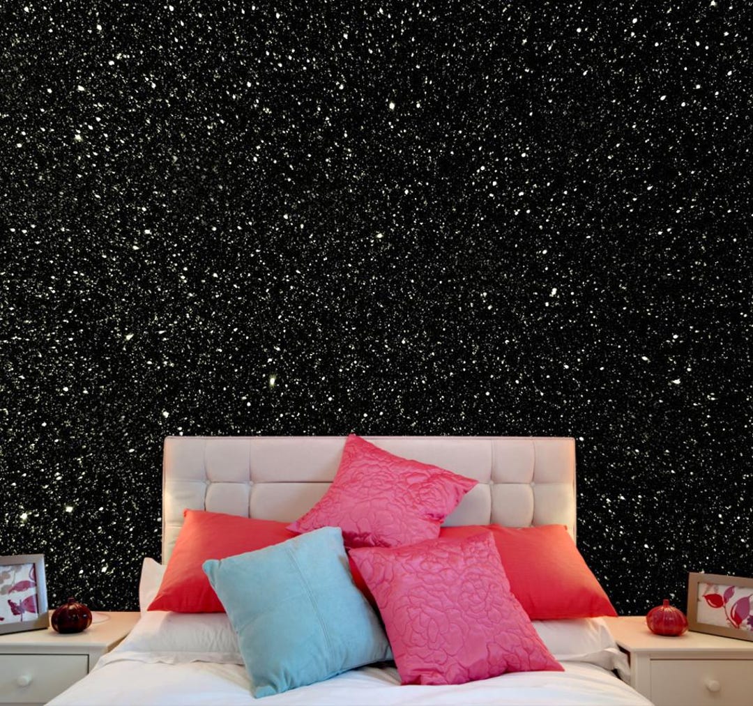 Black White Starry Sky Galaxy Photo Wallpaper Night Sky Modern Wall ...