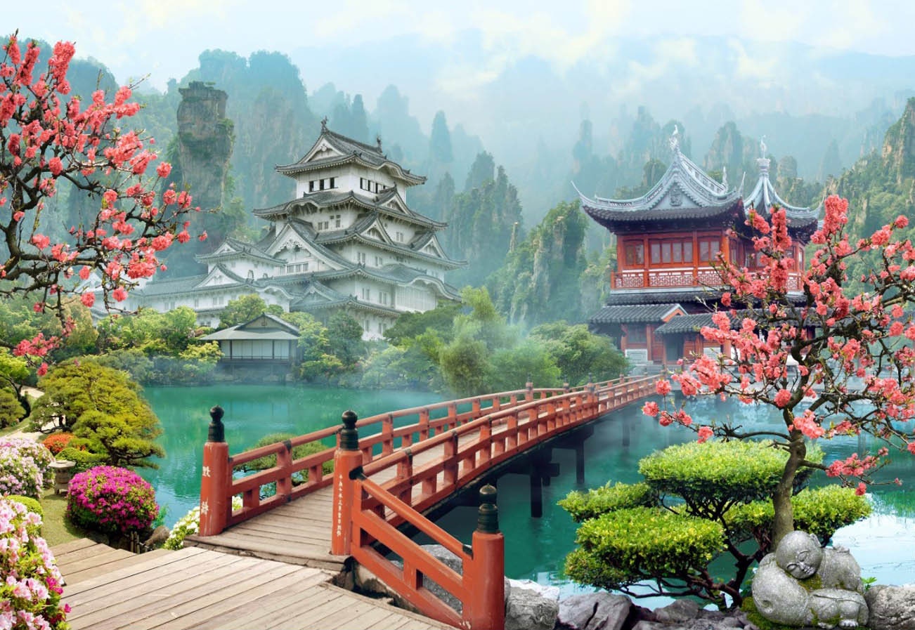 Spring Japanese Garden Wallpaper