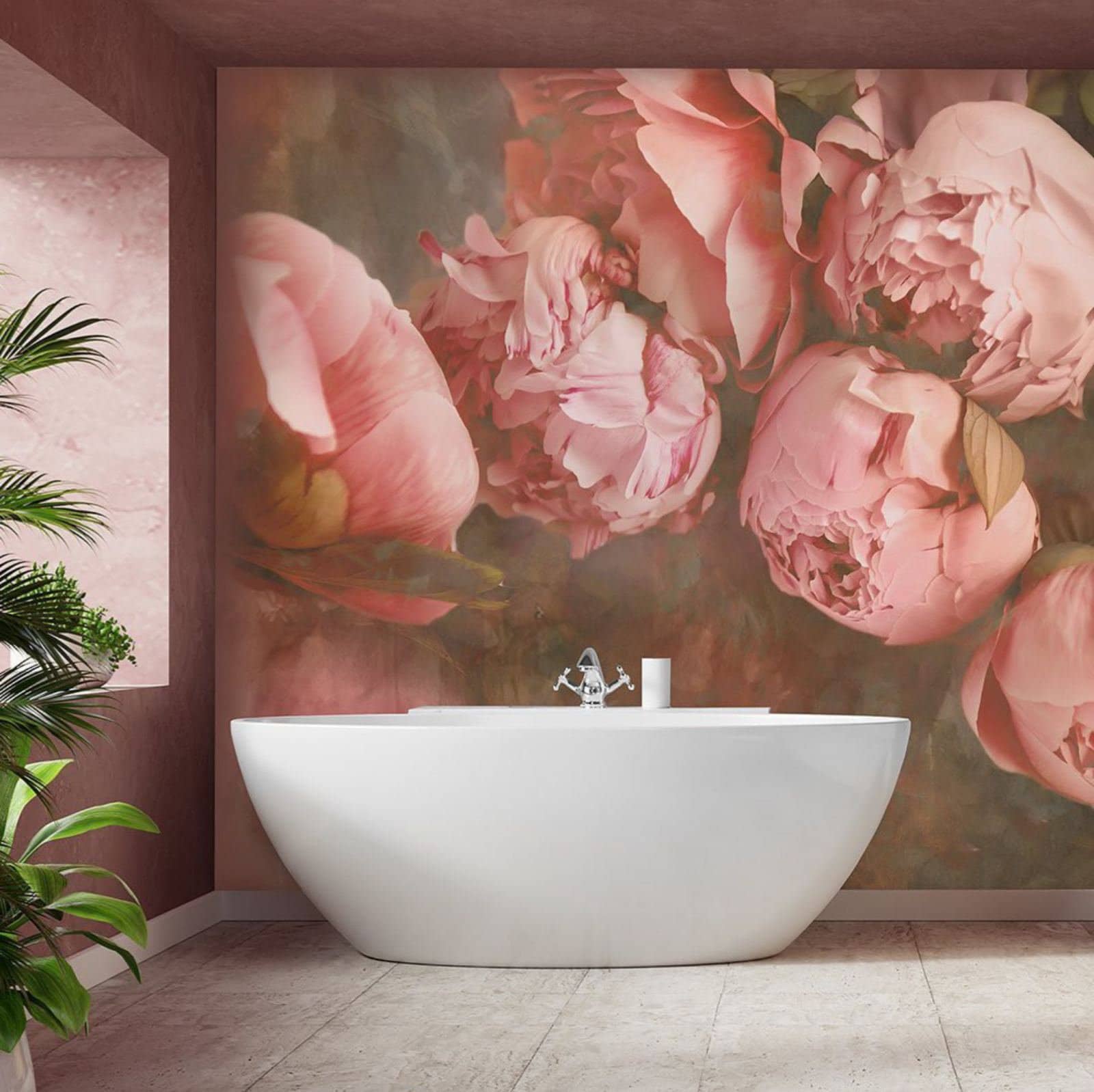 Vintage Peonies Huge Flowers Photo Wallpaper Modern Wall Decor ...