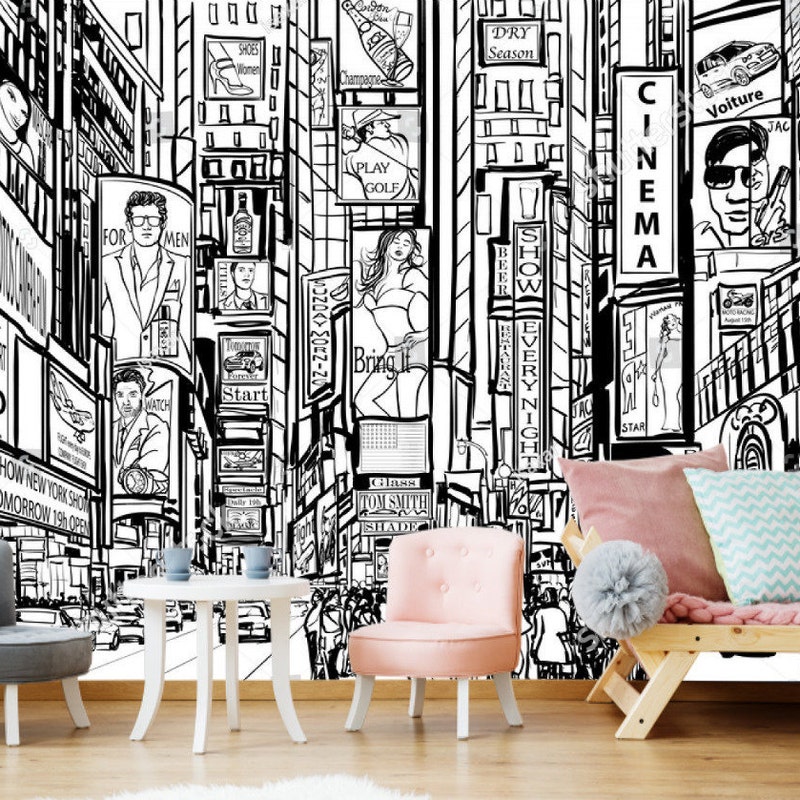 New York Wallpaper - Etsy