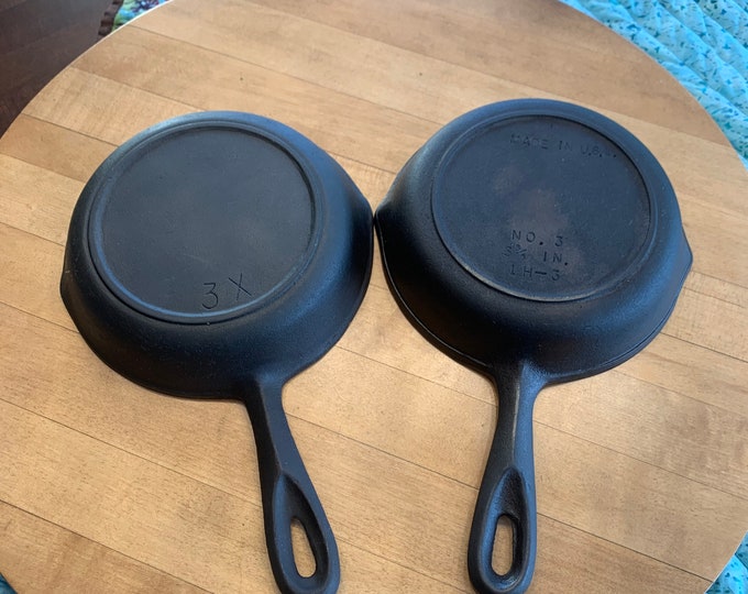 Vintage Set of BSR Birmingham Stove and Range Cast Iron Skillets Size 3 ...