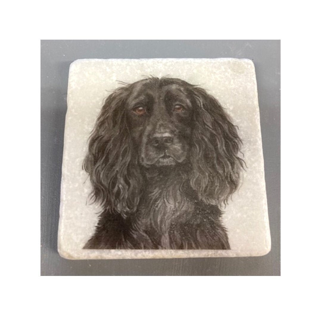 Cocker Spaniel Working Natural Marble Coasters choice of - Etsy UK