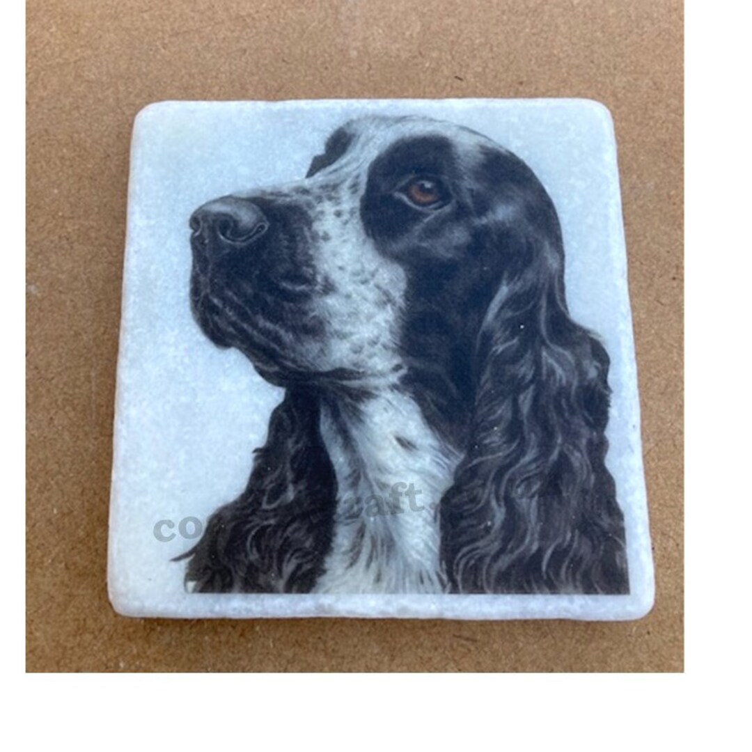 Cocker Spaniel Blue Roan Marble Coasters choice of 1-6 - Etsy UK