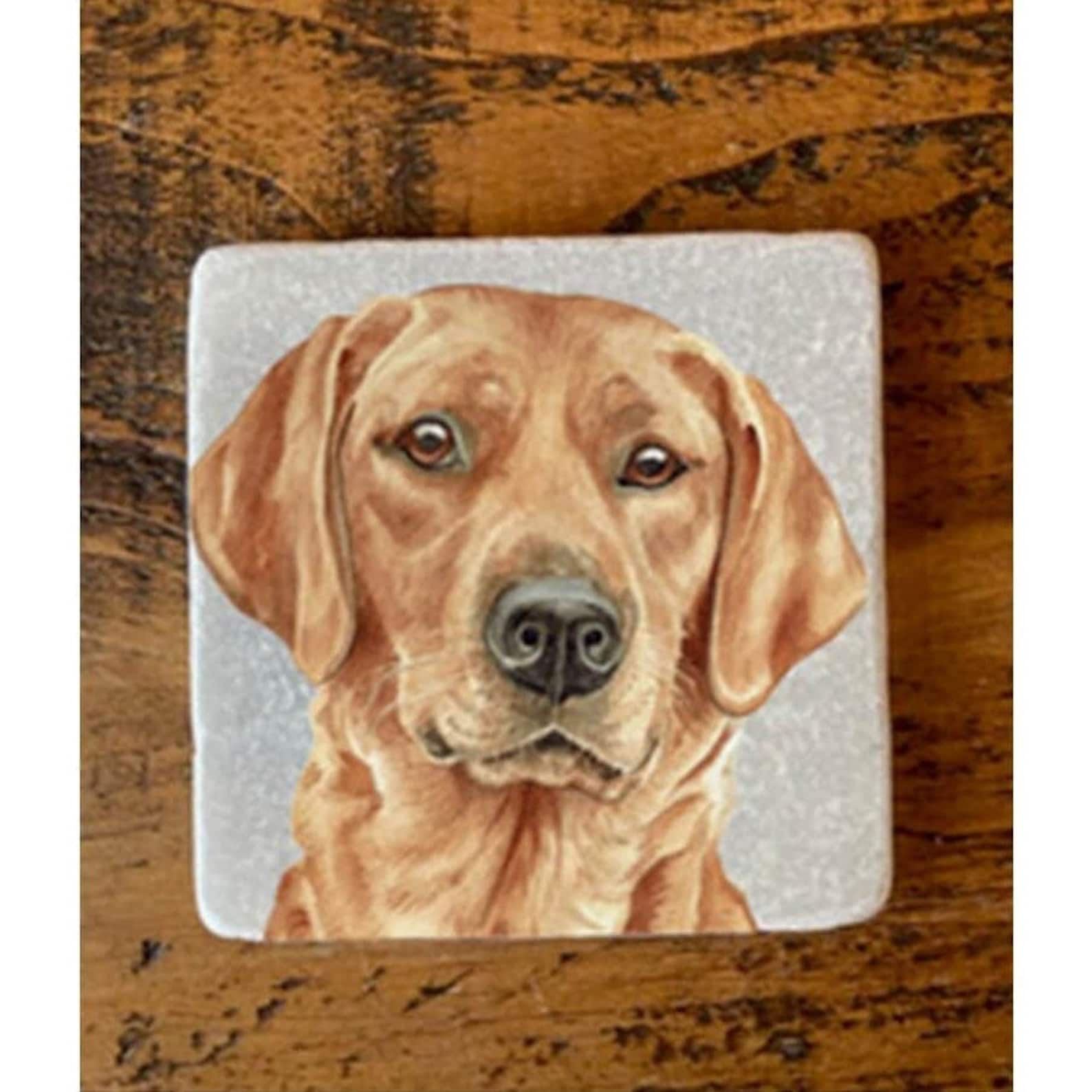 Labrador fox Red Marble Coasters & Trivet Handmade - Etsy UK