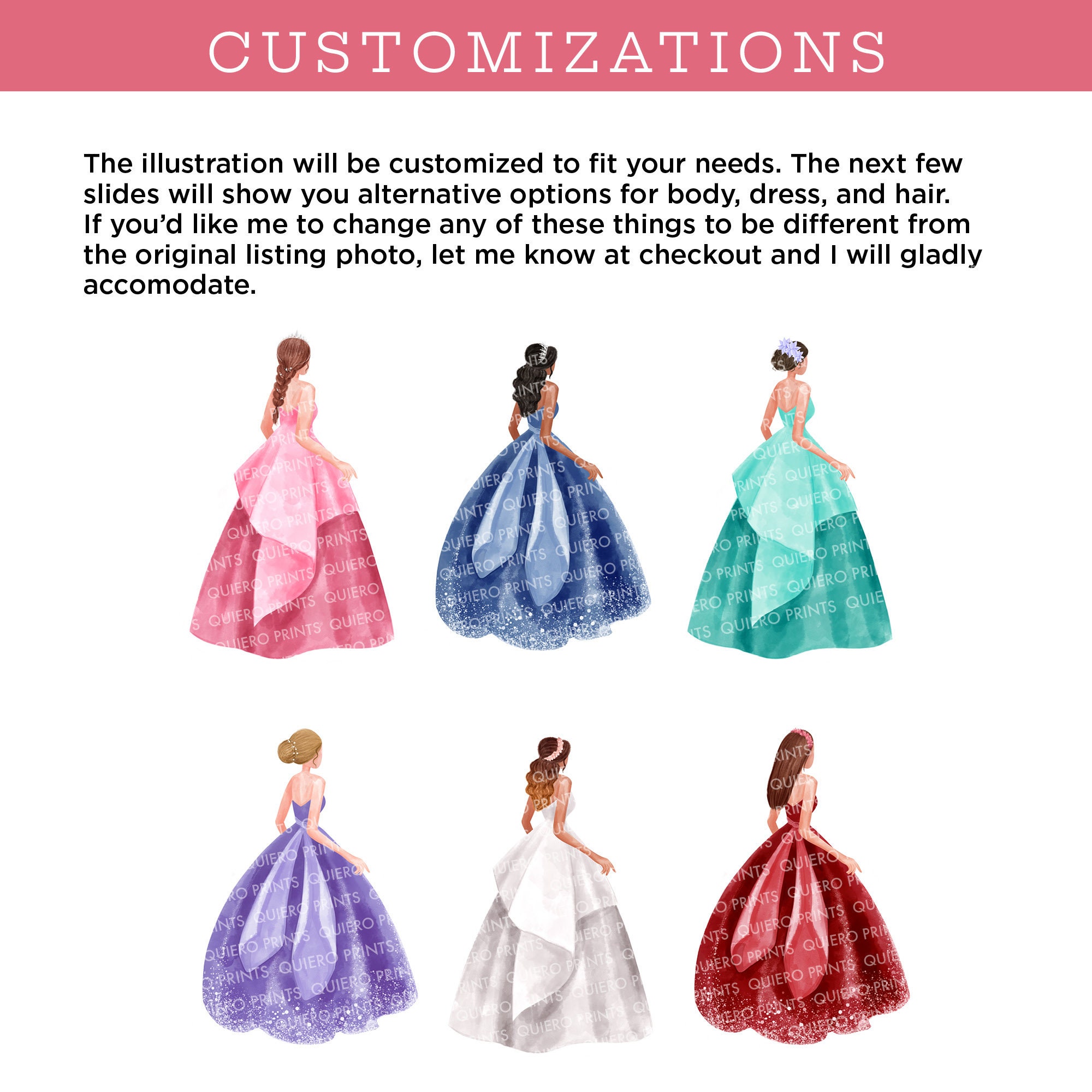 Custom Quinceañera Illustration for Invitations Save the - Etsy