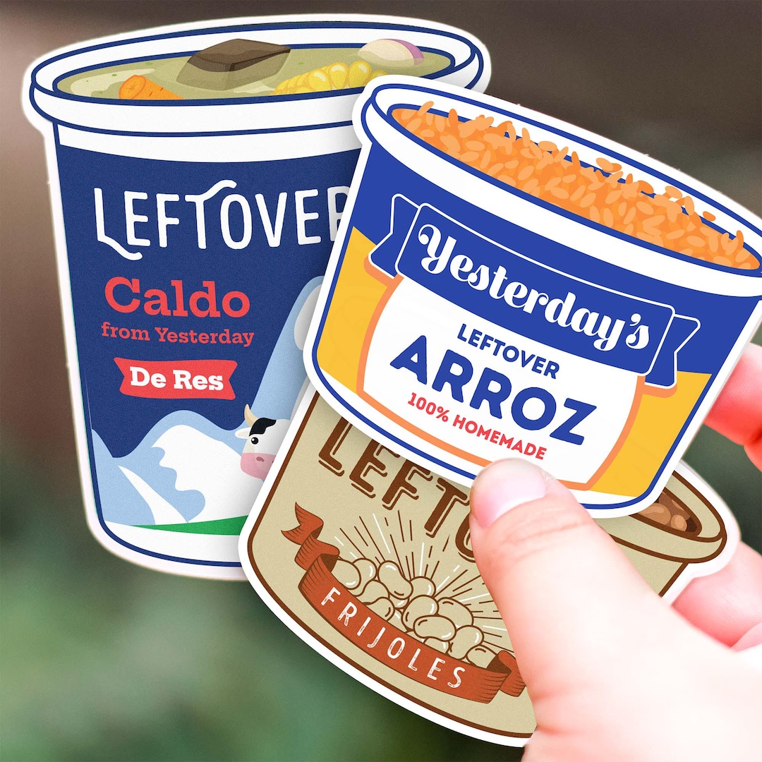 Recalentado Stickers: Leftover Mexican Food - Frijoles, Arroz, Caldo - Etsy