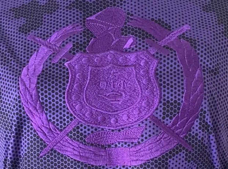 Omega Psi Phi CREST Purple CAMO Purple Performance T Shirt - Etsy Canada