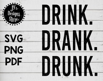 Drink Drank Drunk SVG Funny Christmas Svg (Download Now) - Etsy