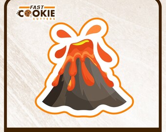 Volcano Birthday Cake Topper - Etsy