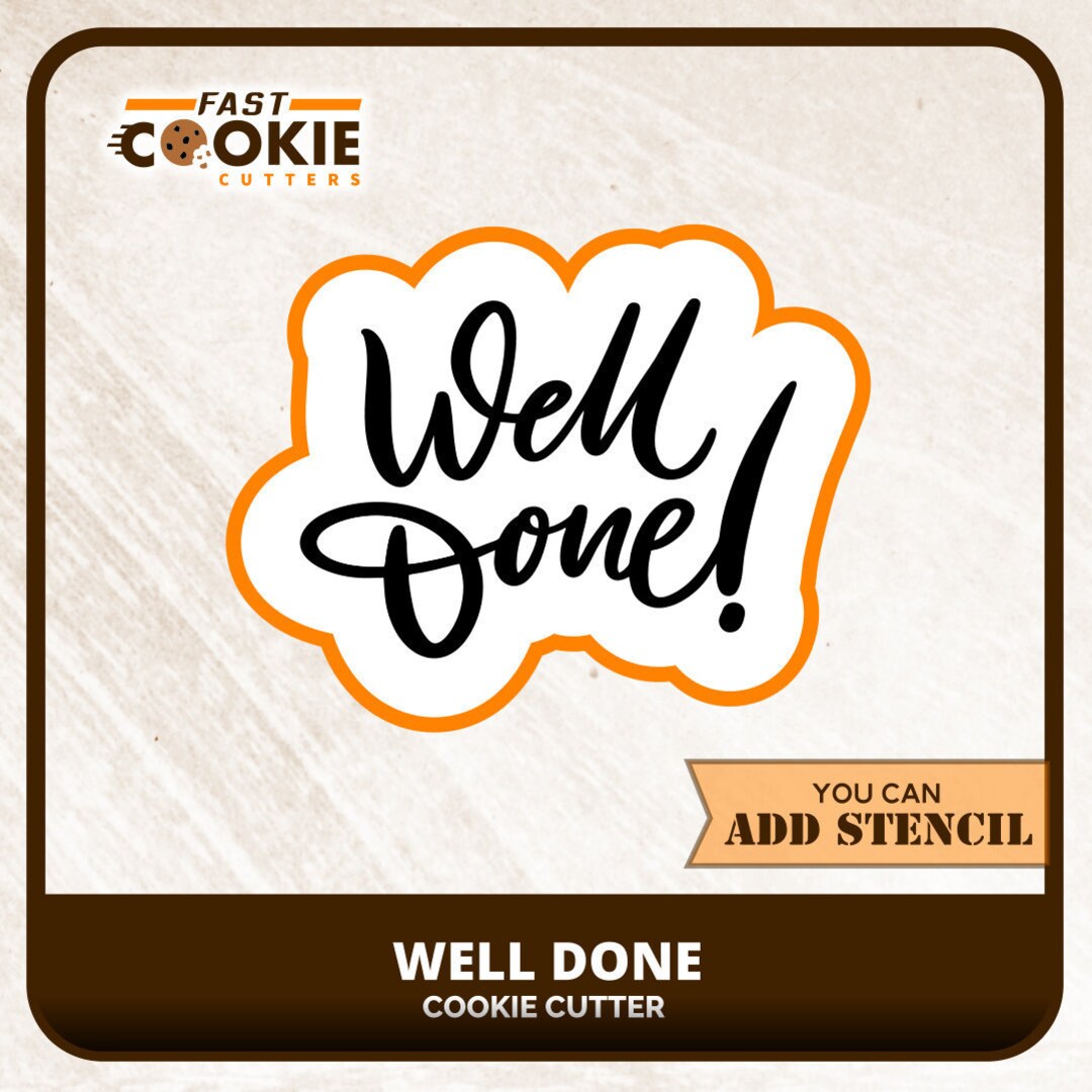 Well Done Cookie Cutter - Etsy