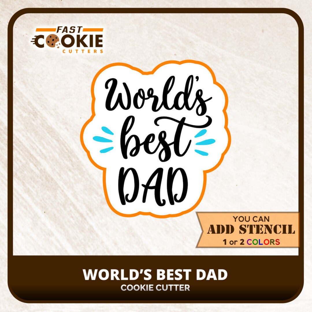 World's Best Dad Cookie Cutter - Etsy