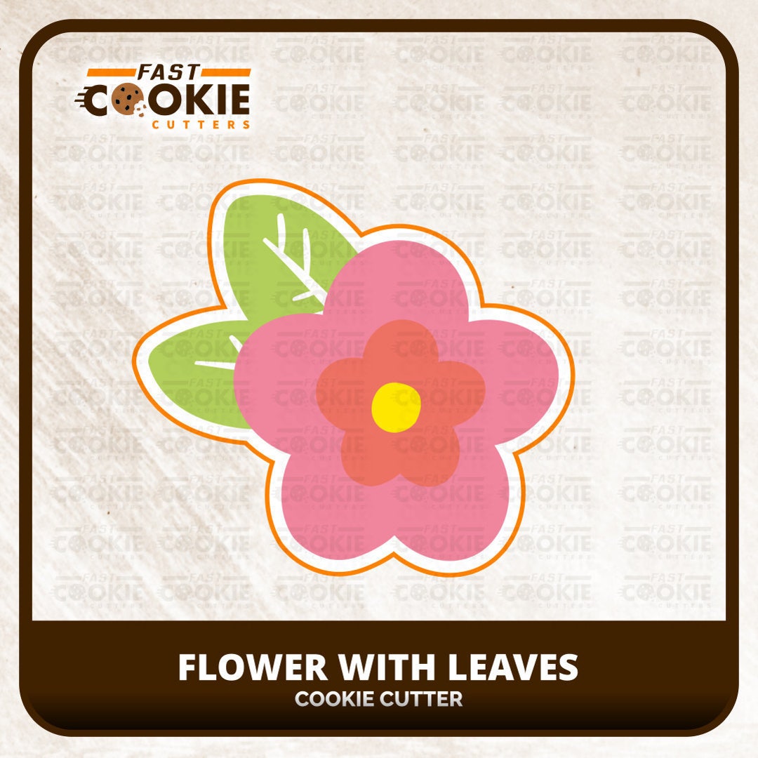 Flower With Leaves Cookie Cutter - Etsy