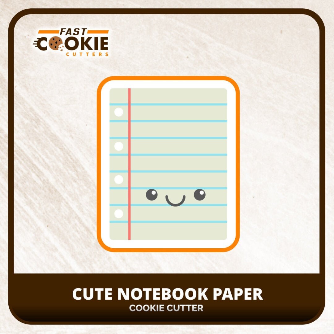 Cute Notebook Paper Cookie Cutter - Etsy