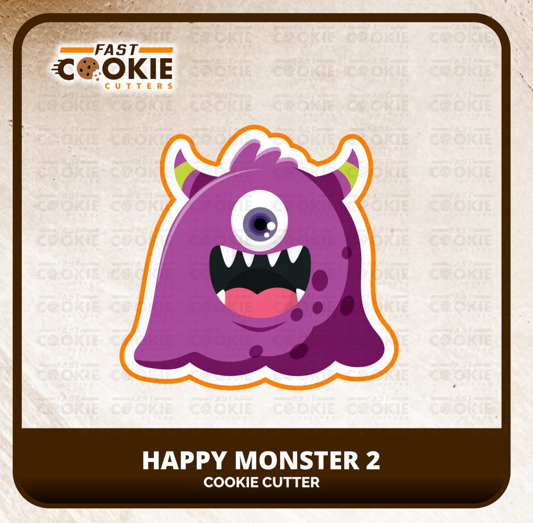 Happy Monster Cookie Cutter 2 - Etsy