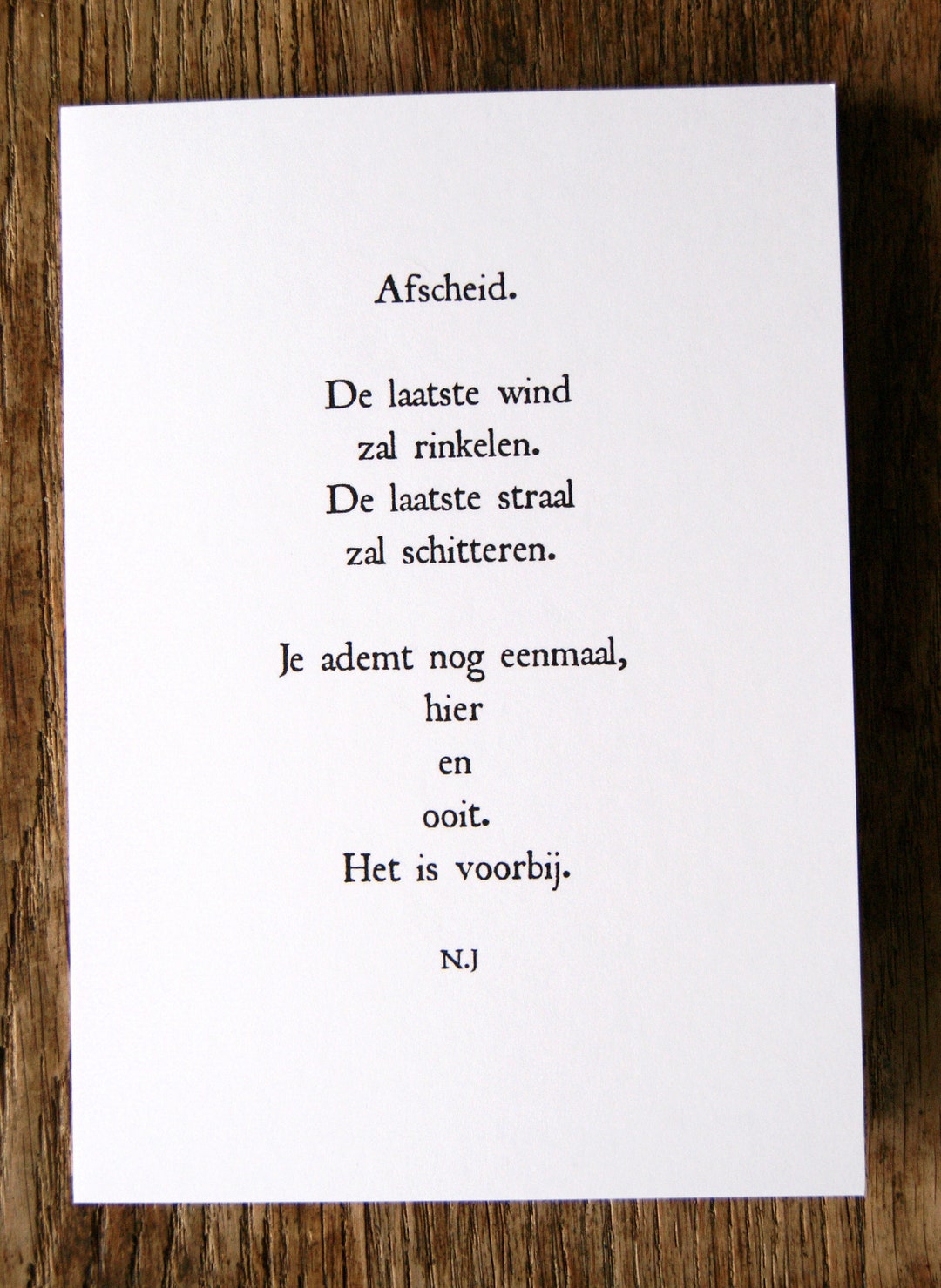 Wenskaart met gedicht, inclusief envelop Afscheid - Etsy België Wenskaart met gedicht, inclusief envelop Afscheid - Etsy België