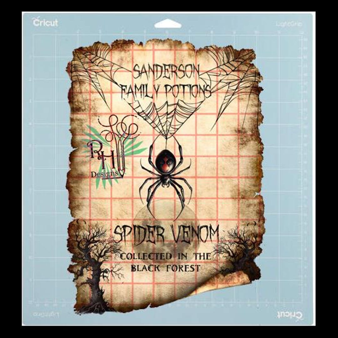 Spider Venom Apothecary Label PNG - Etsy