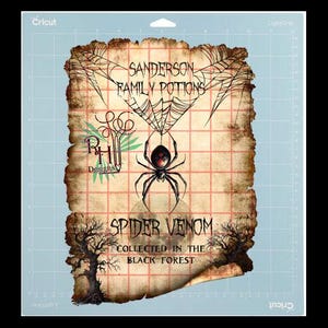 Spider Venom Apothecary Label PNG - Etsy