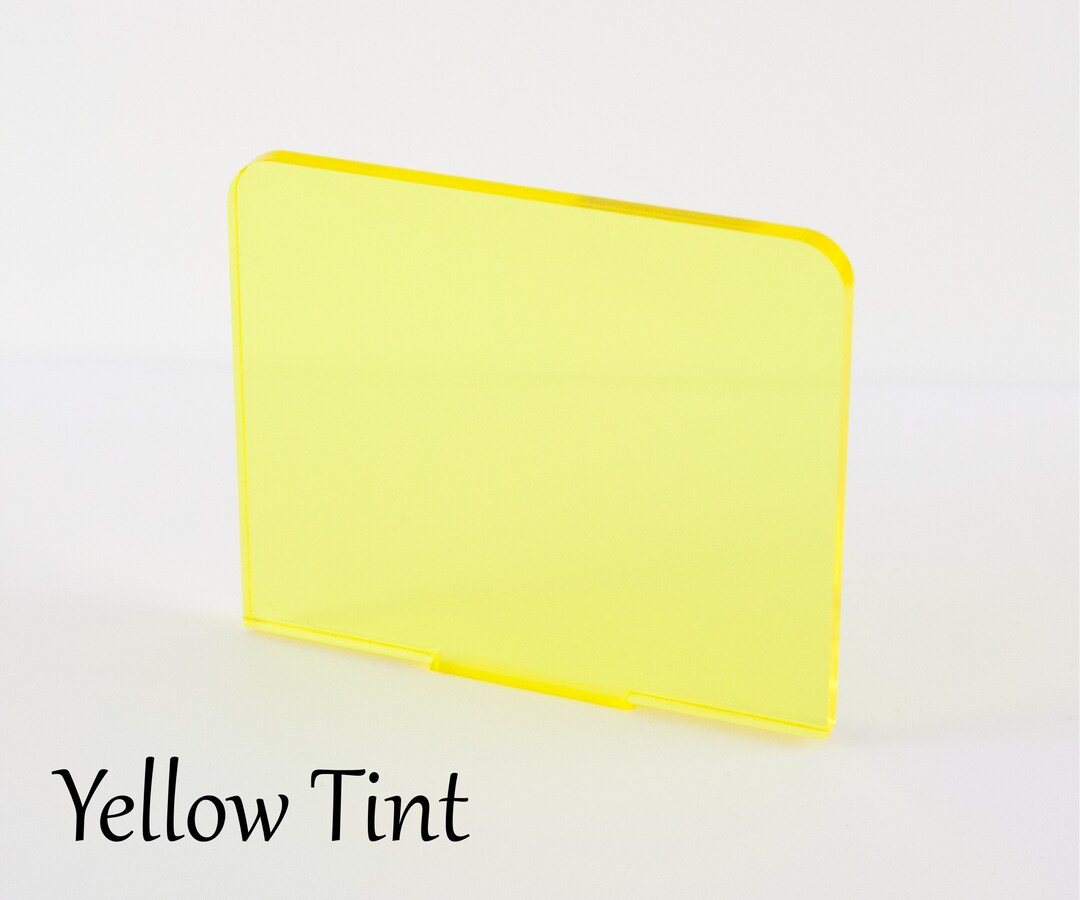 Yellow Tint Acrylic Sheet 3mm in A5, A4, A3 and 100mm to 600mm Sheets ...