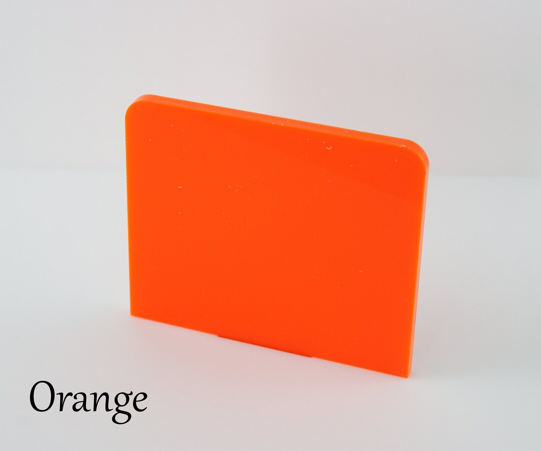 Orange Translucent Acrylic Sheet 3mm in A5, A4, A3 and 100mm to 600mm ...