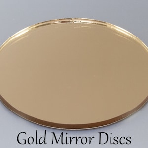 Gold Mirror Acrylic Disc With Holes or Without Holes, 3mm, - Etsy