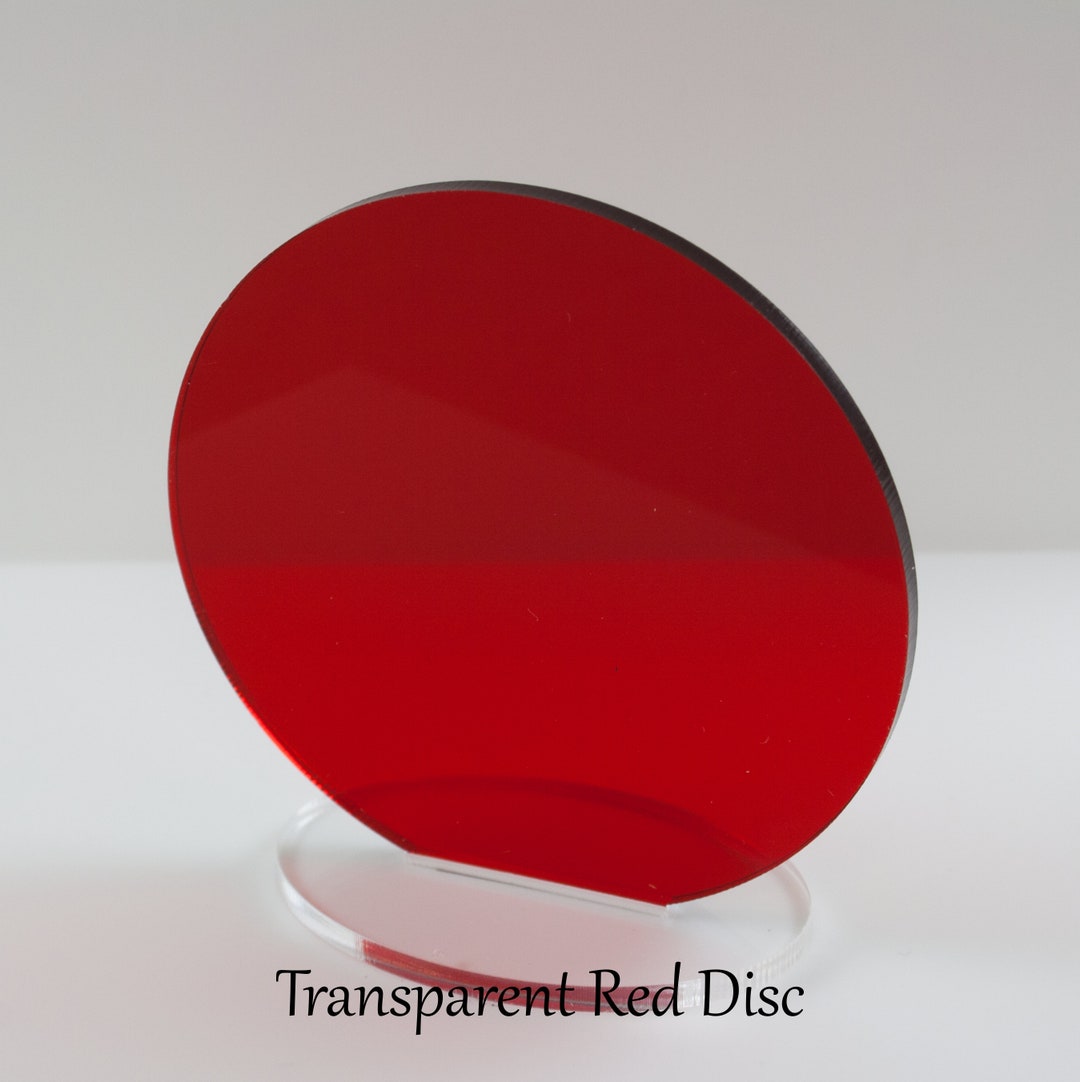 Transparent Red Acrylic Disc With Holes or Without Holes, 3mm - Etsy