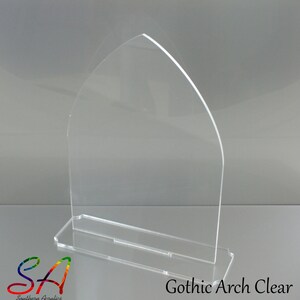 CLEAR Arch, 4 Different Arch Design Blanks With Stand in 3mm Clear ...