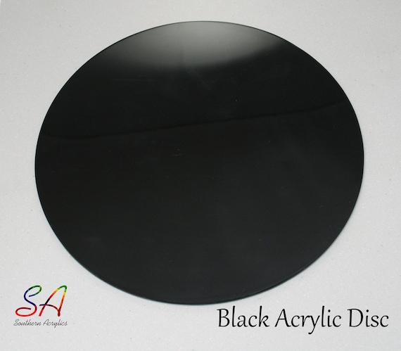 3mm Black Gloss Acrylic Disc Circle With or Without Holes - Etsy UK