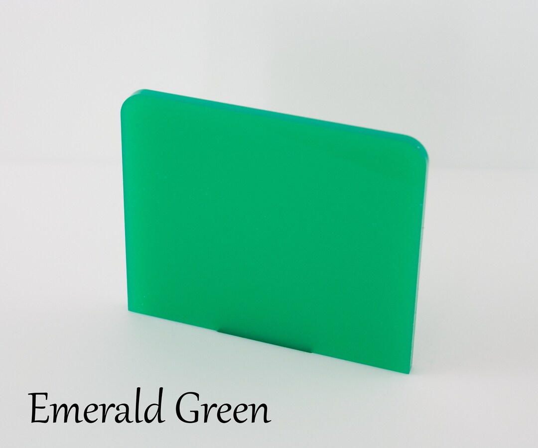Emerald Green Translucent Acrylic Sheet 3mm in A5, A4, A3 and 100mm to ...