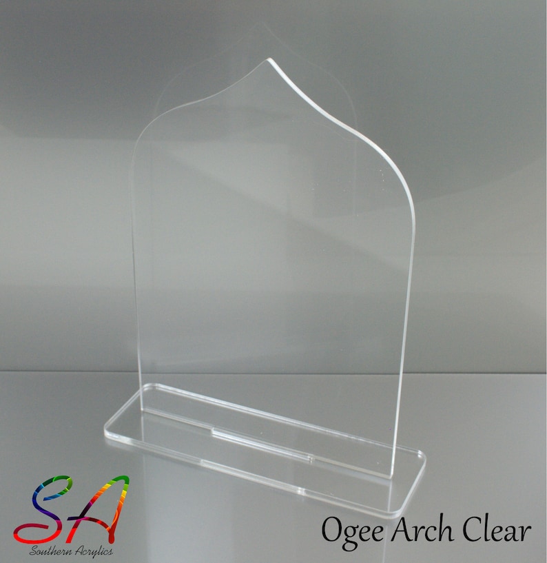 CLEAR Arch 4 Different Arch Design Blanks With Stand in 3mm - Etsy UK