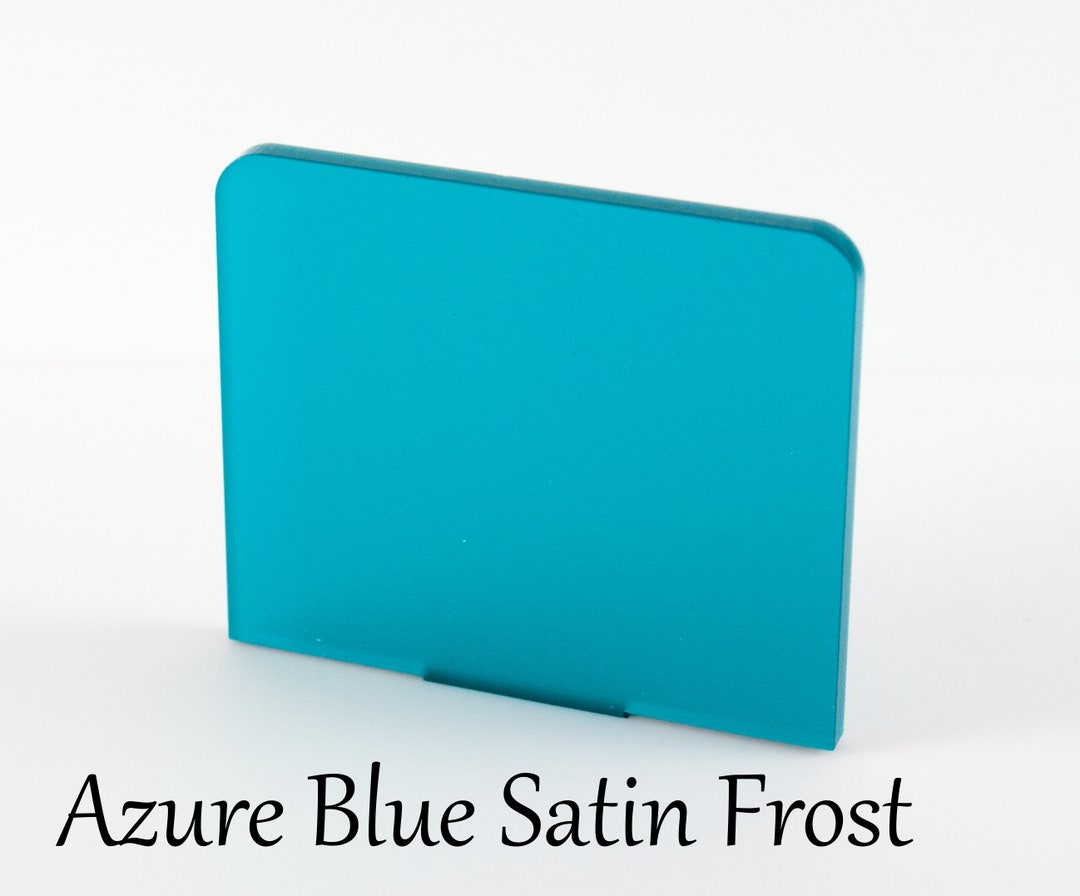 Azure Blue Satin Frost Acrylic Sheet 3mm in A5, A4, A3 and 100mm to ...