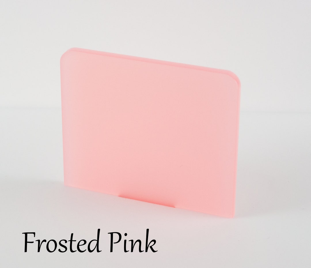Frosted Pink Acrylic Sheet 3mm in A5, A4, A3 and 100mm to 600mm Sheets ...