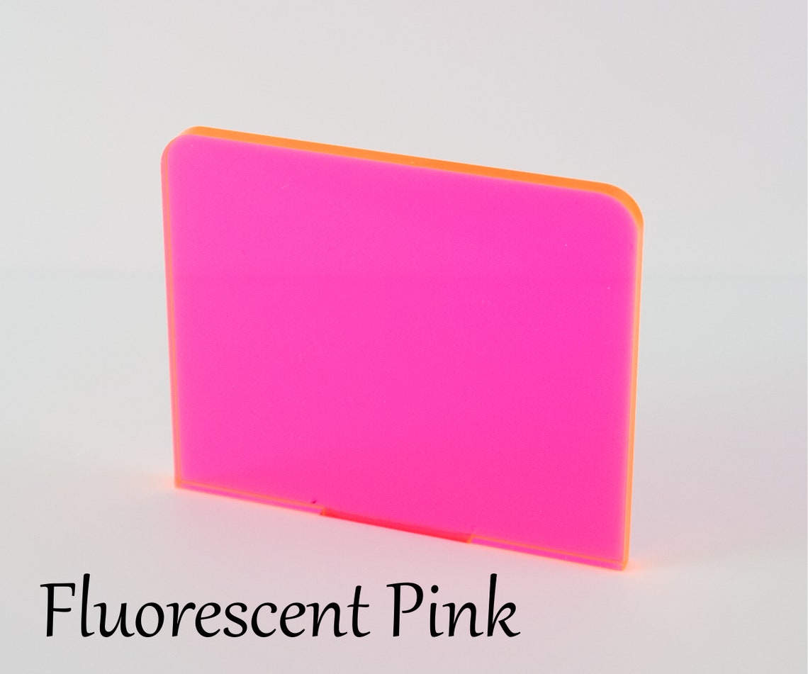 Fluorescent Pink Acrylic Sheet 3mm in A5, A4, A3, 100mm to 600mm Sheets ...