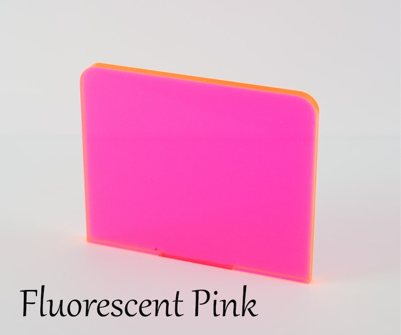 Fluorescent Pink Acrylic Sheet 3mm in A5, A4, A3, 100mm to 600mm Sheets ...