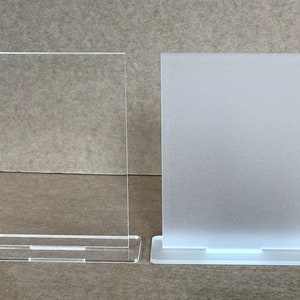 Rectangle With Stand, CLEAR & FROSTED Acrylic, 3mm Acrylic, Sizes A6 ...