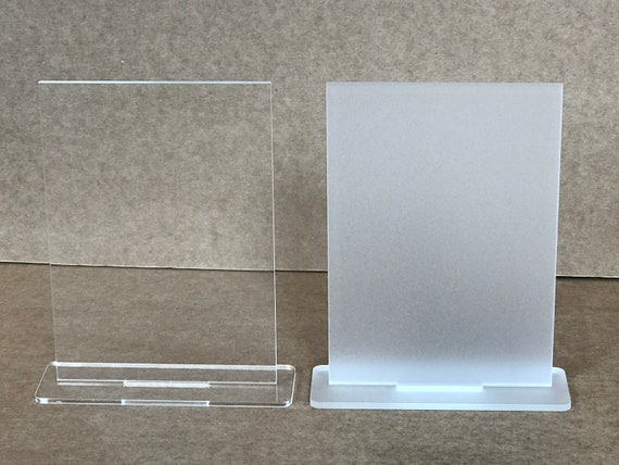 Rectangle With Stand CLEAR & FROSTED Acrylic 3mm Acrylic - Etsy UK
