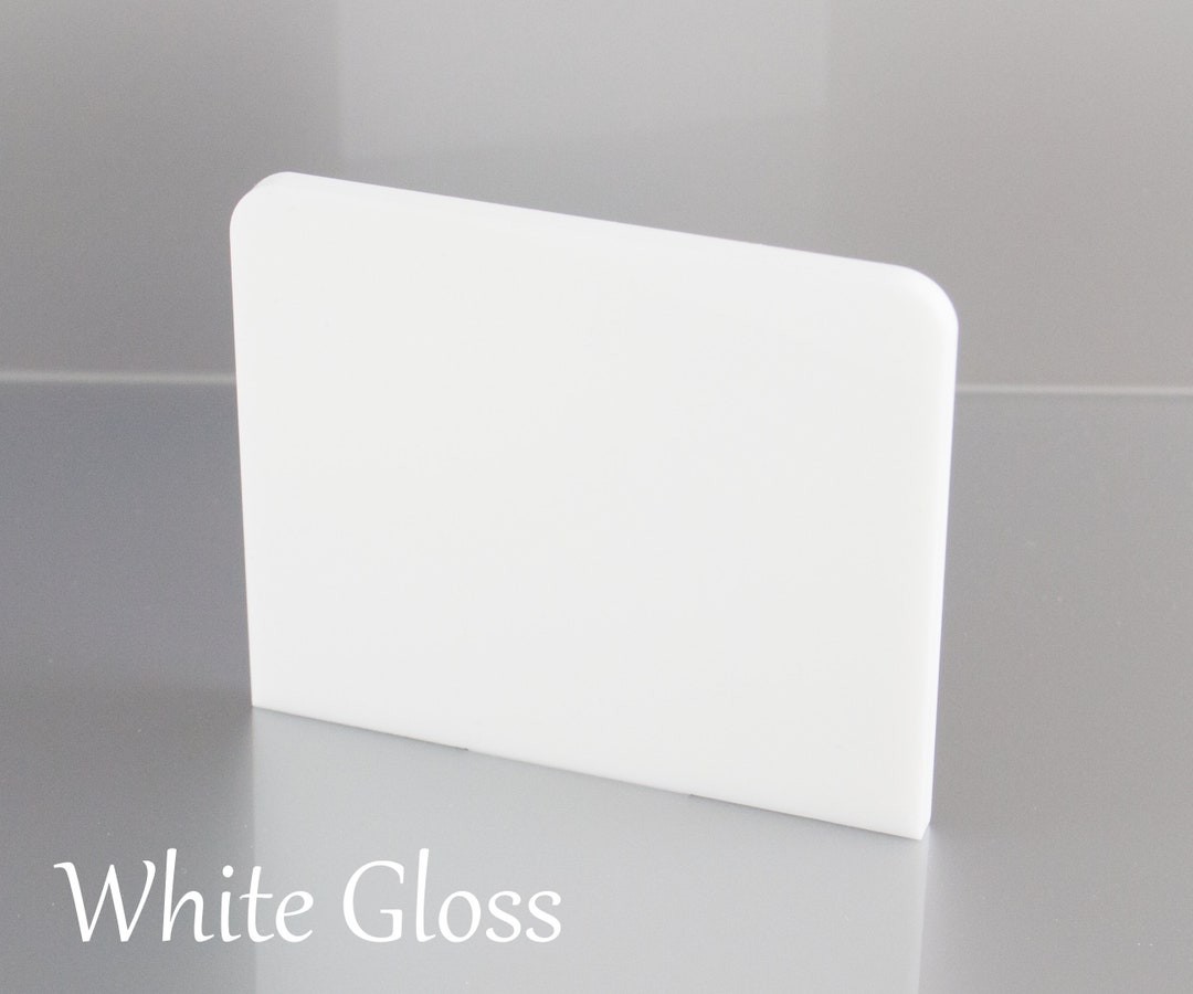 2mm White Gloss Acrylic Sheet A5, A4, A3 and 100mm to 600mm Sheets - Etsy