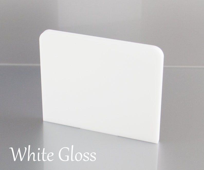 3mm White Gloss Acrylic Sheet A5, A4, A3 and 100mm to 600mm Sheets - Etsy