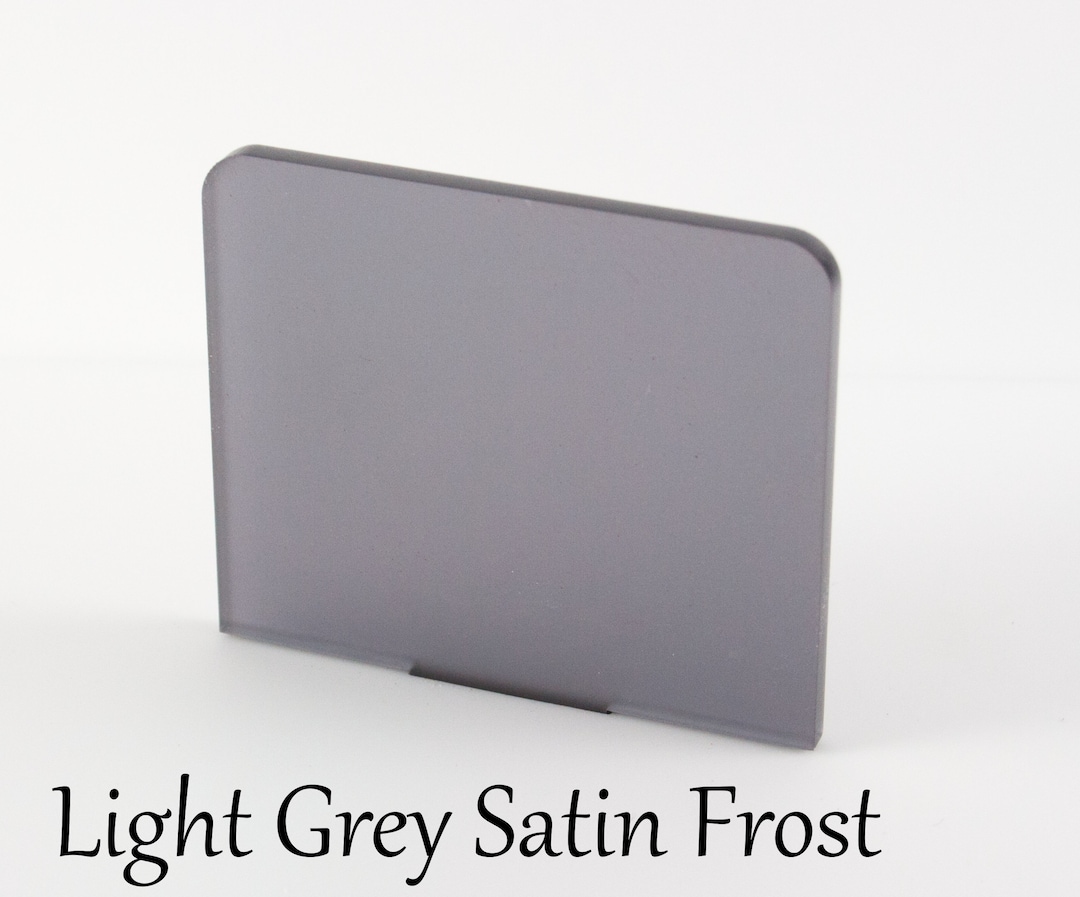 Light Grey Satin Frost Acrylic Sheet 3mm in A5, A4, A3 and 100mm to ...