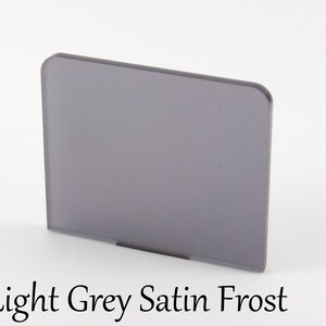 Light Grey Satin Frost Acrylic Sheet 3mm in A5, A4, A3 and 100mm to ...